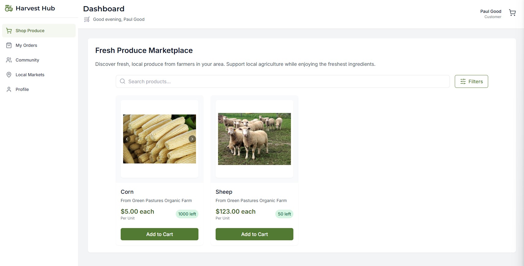 Harvest Hub - Farm-to-Table Marketplace